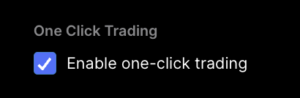 How to enable one-click trading - TradeLocker