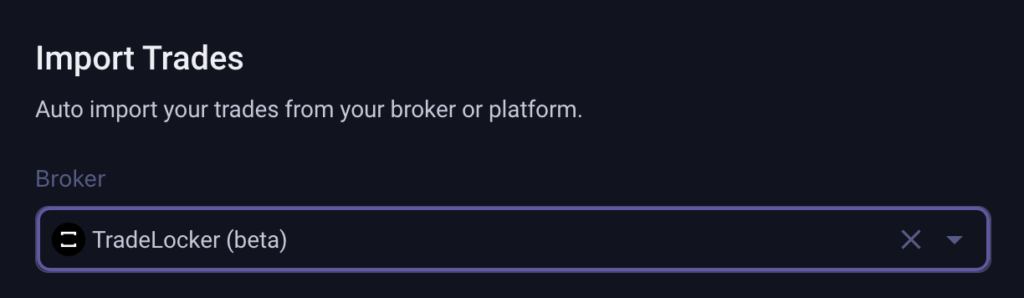 How to connect to Tradezella - TradeLocker